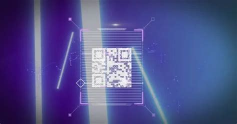 Animation Of Qr Code Over Biometric Fing Stock Video Pond