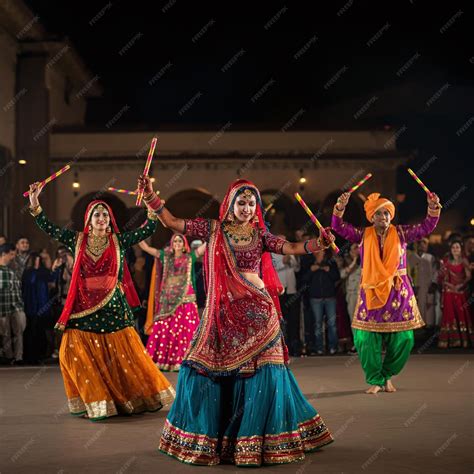 Colorful Navratri Dandiya Raas Night Celebrations With Vibrant Attire