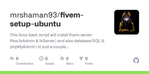 Github Mrshaman93fivem Setup Ubuntu This Linux Bash Script Will