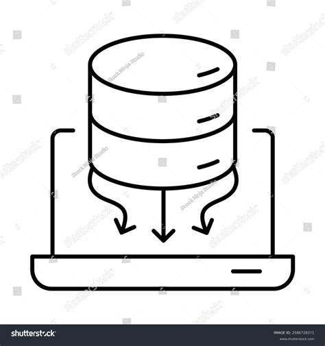 Data Analysis Line Icon Database Big Stock Vector Royalty Free 2586728371 Shutterstock