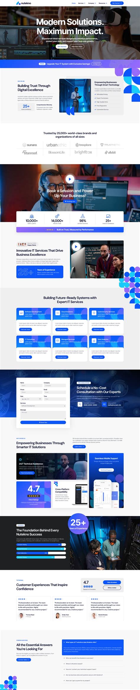 Themeforest Nutekno V1 0 23 [60456254] It Services Template For Elementor