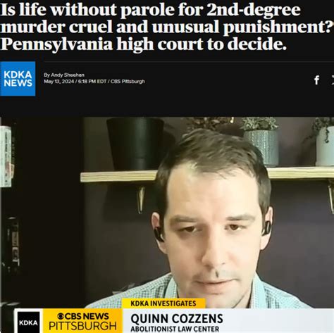 Is Life Without Parole For 2nd Degree Murder Cruel And Unusual