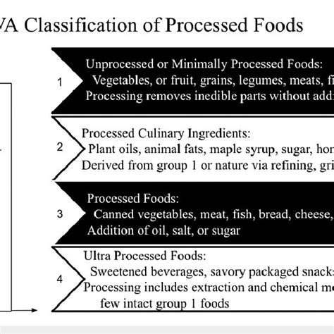 The Four Main Groups Of The Nova Classification System For Processed