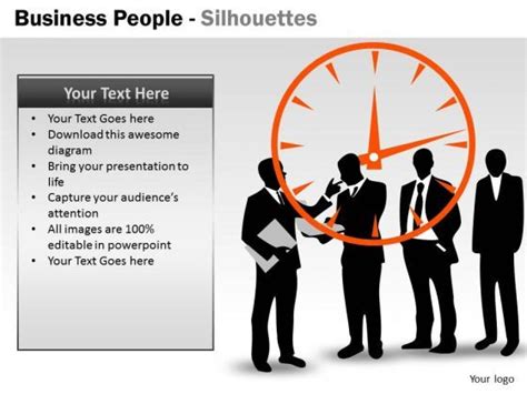 Business Cycle Diagram Business People Silhouettes Mba Models And Framework