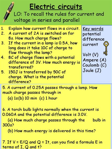 Electric Circuits Rulesthe Title Summarizes The Main Topic Of Recalling The Rules For Current
