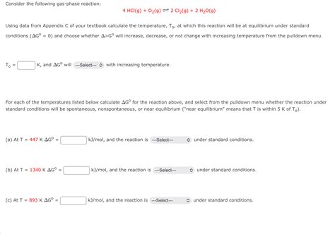 Solved Appendix C Thermodynamic Quantities For Selected