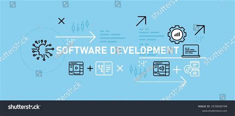 Software Development Conceptual Application System Development Stock Vector Royalty Free