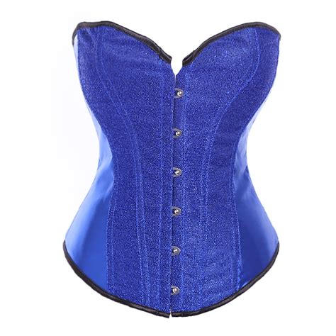 Womens Satin Underbust Corset Bustier Waist Training Cincher Plus Size