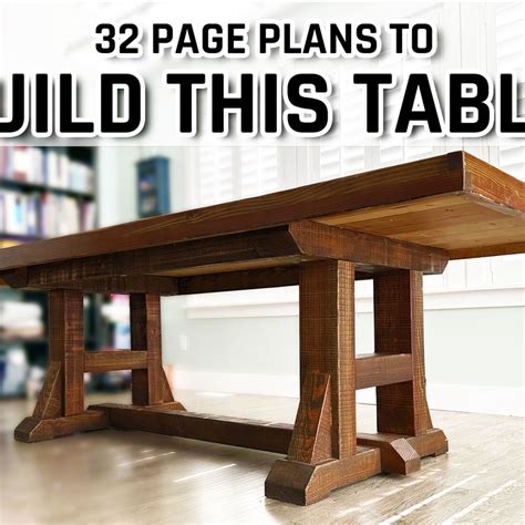 Kitchen Table Plans Etsy