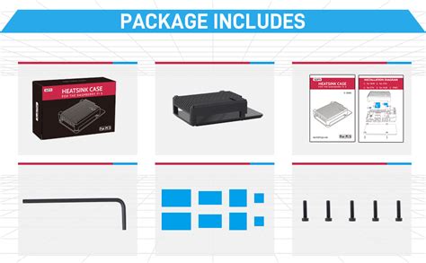 52pi Aluminum Case Black Heatsink Enclosure For Raspberry Pi 5 Oz Robotics