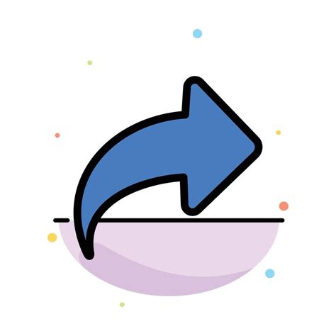 Arrow Direction Right Forward Abstract Flat Color Icon Template