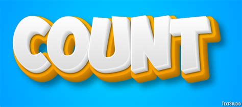 Count Text Effect And Logo Design Word