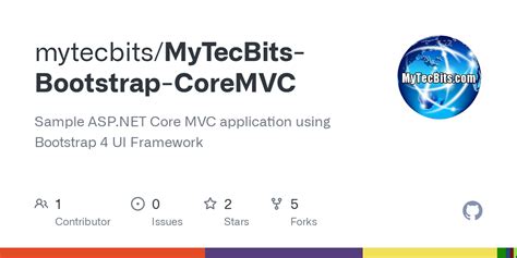 Github Mytecbitsmytecbits Bootstrap Coremvc Sample Aspnet Core Mvc Application Using