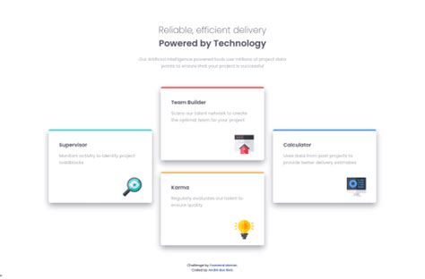 Frontend Mentor Four Card Feature Section Master Html And Css Coding Challenge Solution
