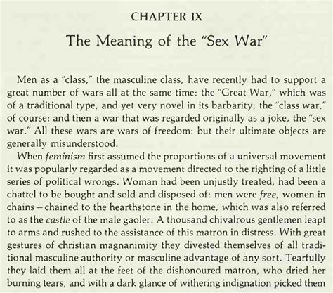 The Meaning Of The “sex War” By Wyndham Lewis 1926 Gynocentrism