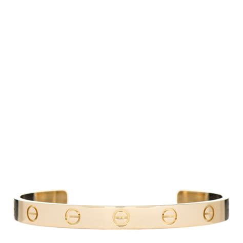 Cartier 18k Yellow Gold Love Cuff Bracelet 16 1082997 Fashionphile