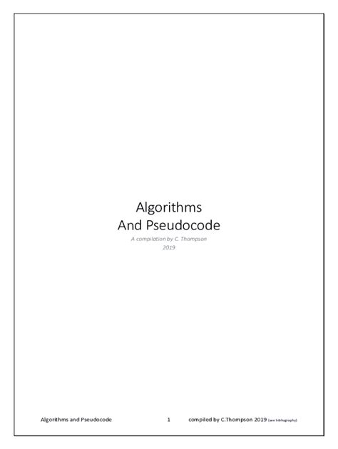 Fillable Online Algorithms And Pseudocode Wonko Fax Email Print Pdffiller