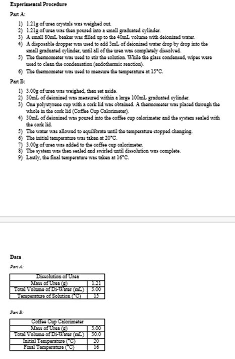 Solved 1 Calculate Delta H For The Dissoultion 1 Calculate Delta H For 1 Answer