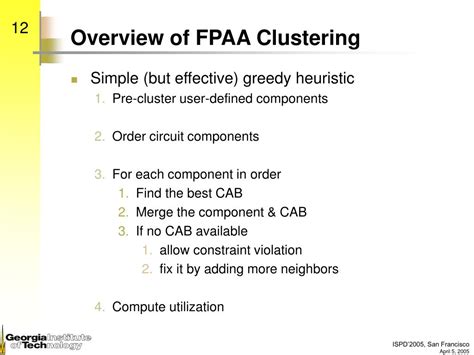 Ppt Mapping Algorithm For Large Scale Field Programmable Analog Array