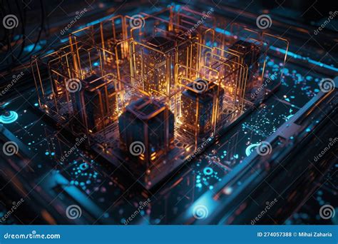 Quantum Supremacy Unveiled By Futuristic Quantum Computer Created With Generative Ai Stock