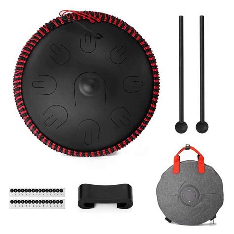 15 Inch 9 Tone Steel Tongue Drum Hand Pan Drums With Drumsticks