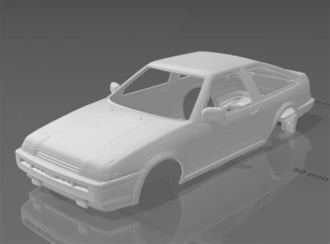 🚗 Toyota Ae86 Trueno Shell Body Divided Parts For Easy Printing・ Stl