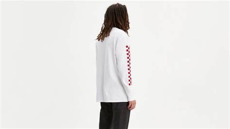 Long Sleeve Lazy Tab Graphic Tee Shirt White Levis® Us