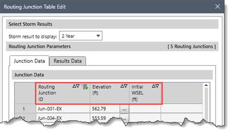 Routing Junction Table Edit Command Civilgeo Knowledge Base