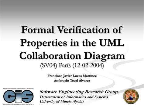 Ppt Formal Verification Of Properties In The Uml Collaboration Diagram Powerpoint Presentation