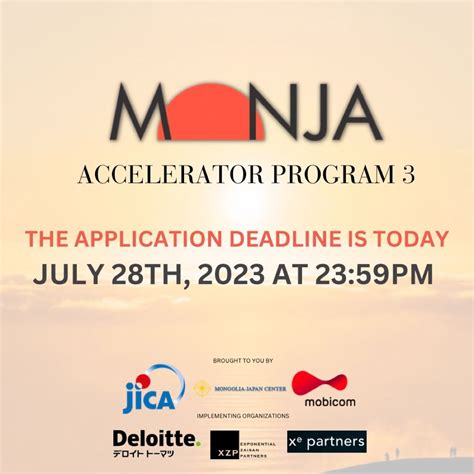 Monja Startup Accelerator Program On Linkedin 📣Өнөөдөр Monja хурдасгуур хөтөлбөрт өргөдлөө