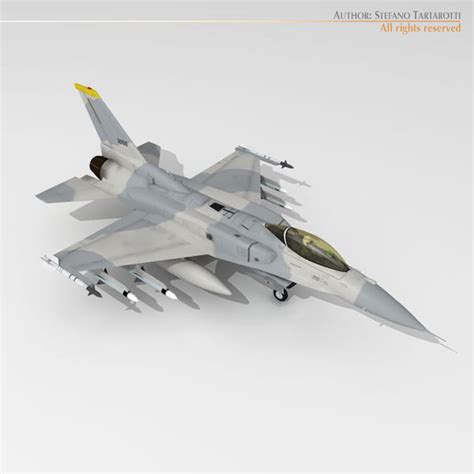 3d F 16e Block 60 F 16 Model