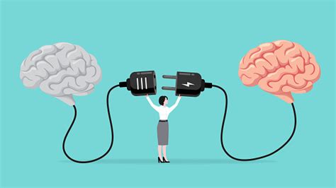 교육 제공 인간을위한 교육 제공 지식과 기술 획득 멘토 및 인턴 코치 및 연수생 여자는 스마트 뇌 개념 벡터 일러스트 레이 션에 어리석은 두뇌와 플러그를 연결합니다 개념에