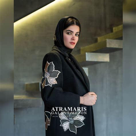 پالتو کوتاه مشکی زنانه گلدوزی شده مزون گالانت