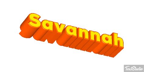 Savannah Name Animated  Logo Designs