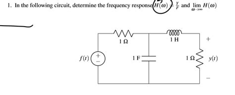 Solved 1 In The Following Circuit Determine The Frequency