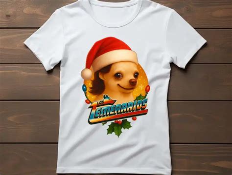 Perrito Temerario Plantilla Sublimación Playera Navidad Plantillas