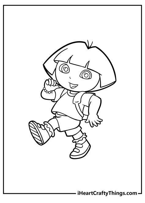 Dora The Explorer Christmas Coloring Pages Dora The Explorer Christmas