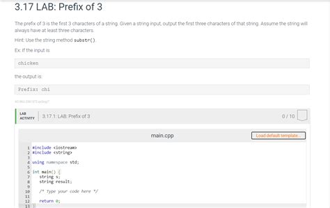 Solved 317 Lab Prefix Of 3 The Prefix Of 3 Is The Fir