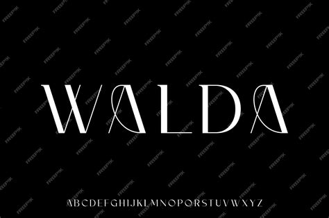 Premium Vector Elegant Minimalist Decorative Serif Alphabet Display Font Vector Illustration