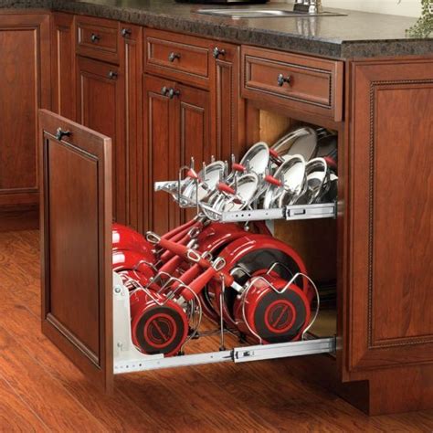 Rev A Shelf Two Tier Pots Pans And Lids Organizer For Kitchen Cabinet CharlaLuckett