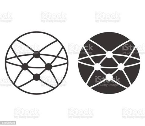 글로벌 기술 또는 소셜 네트워크 아이콘입니다 지구본 아이콘 흰색 배경에 고립입니다 벡터 일러스트입니다 개념에 대한 스톡 벡터 아트 및 기타 이미지 Istock