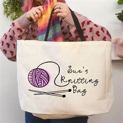 Personalised Knitting Bag By Hoobynoo