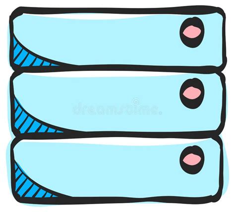 Database Icon In Color Drawing Stock Vector Illustration Of Database File 195412470