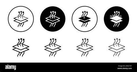 Breathable Fabric Icon Vector Logo Set Collection For Web App Ui Stock