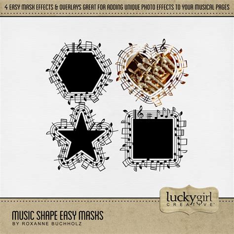 Music Shape Easy Masks Digital Art
