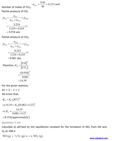 Class 11th Chemistry Equilibrium Ncert Solution Cbse 2023