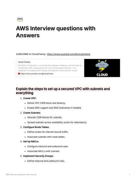 Aws Interview Questions With Answers Explain The Steps To Set Up A