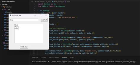 Vivek Banda On Linkedin Pythonprogramming Todolist Bharthintern