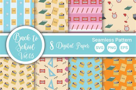 Back To Babe Pattern Digital Paper Set Graphic By Mahi Pattern Shop Creative Fabrica
