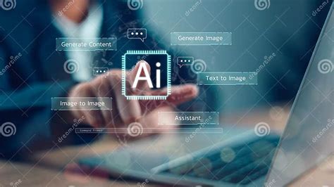 Man Using Hand Ai Artificial Intelligence To Generate Content Text To